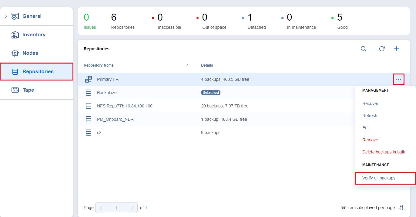 Verifying All Backups